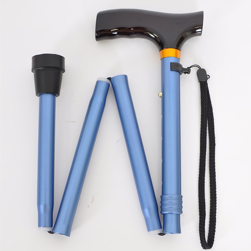 Fritz Blue Travel Mini Folding Adjustable Walking Cane 29-33" (1001.310 ...