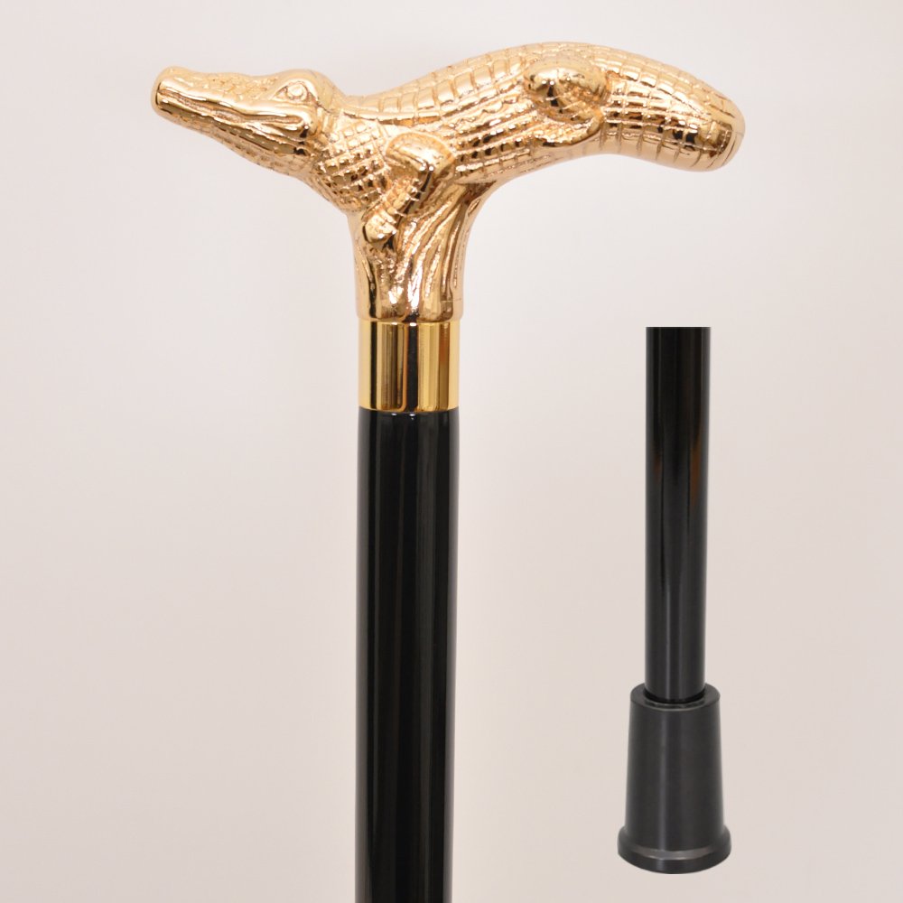 Gold Alligator Walking Cane » Taiwan Bayfo Inc.