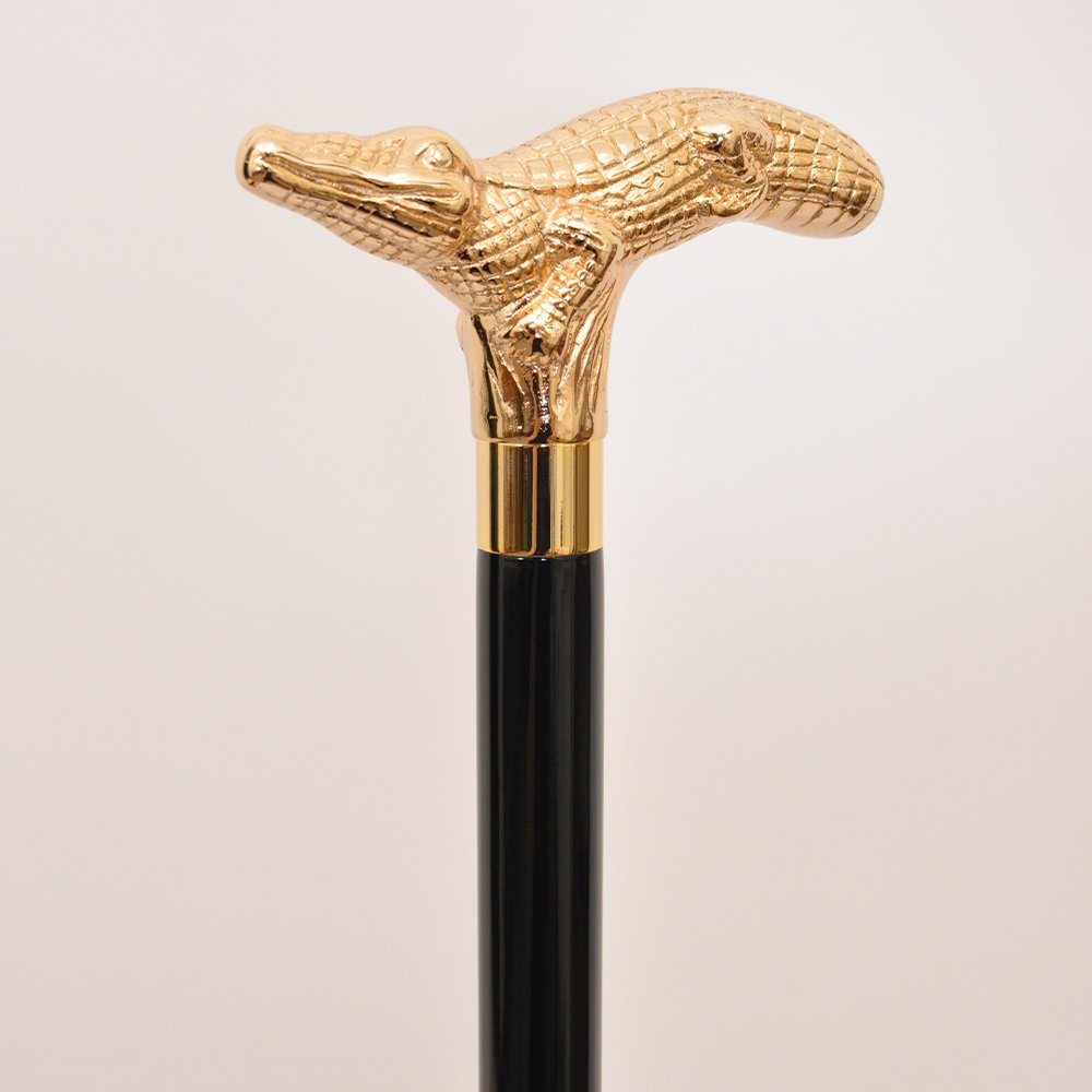 Gold Alligator Walking Cane » Taiwan Bayfo Inc.
