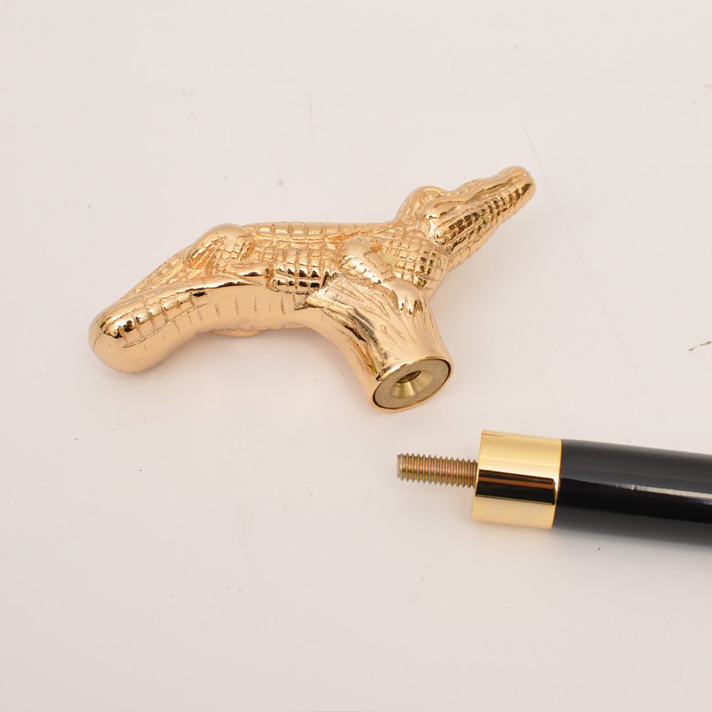Gold Alligator Walking Cane » Bayfo Inc.