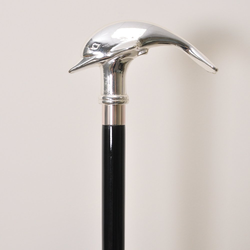 Silver Brass Dolphin Handle Walking Cane » Taiwan Supplier
