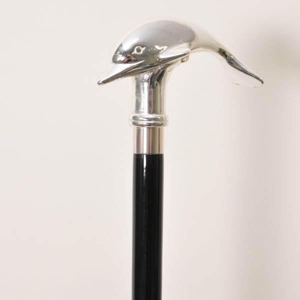 Silver Brass Dolphin Handle Walking Cane » Taiwan Supplier