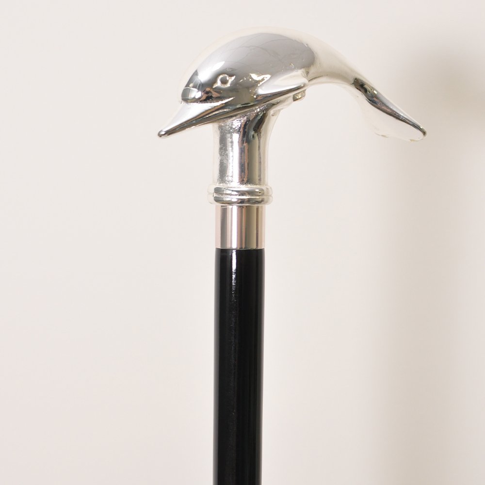 Silver Brass Dolphin Handle Walking Cane » Taiwan Supplier